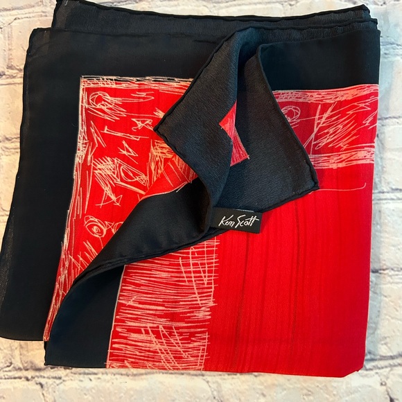KEN SCOTT | Accessories | Ken Scott Vintage Large Silk Rare Design 97s ...